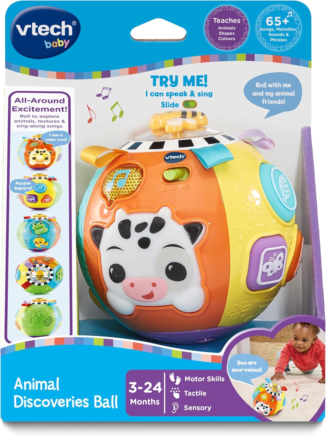 VTech Baby Animal Discoveries Ball – Lights & Sounds Toy – Flemings ...
