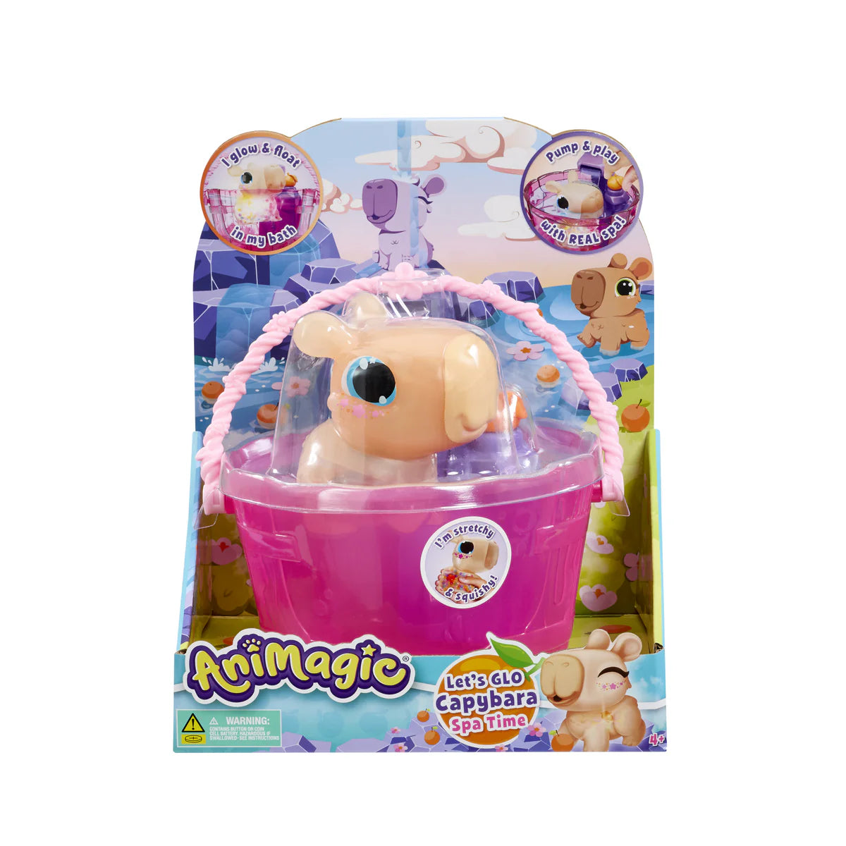 Animagic Let's Glo Capybara Spa Time Set – Light-Up Squishy Bath Toy ...