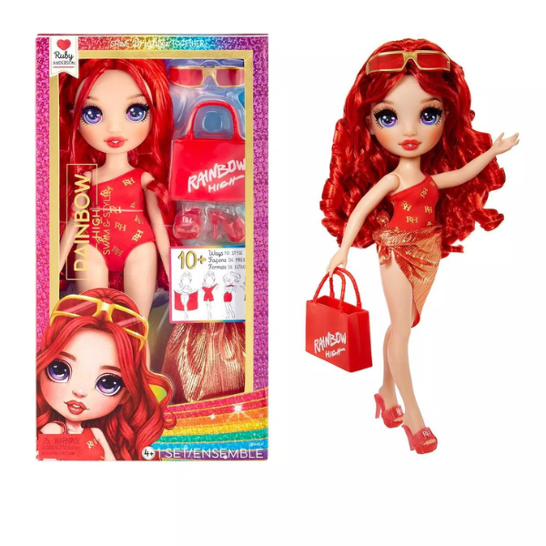 Rainbow High Swim & Style Ruby Doll – Red Fashion Doll – Flemings ...