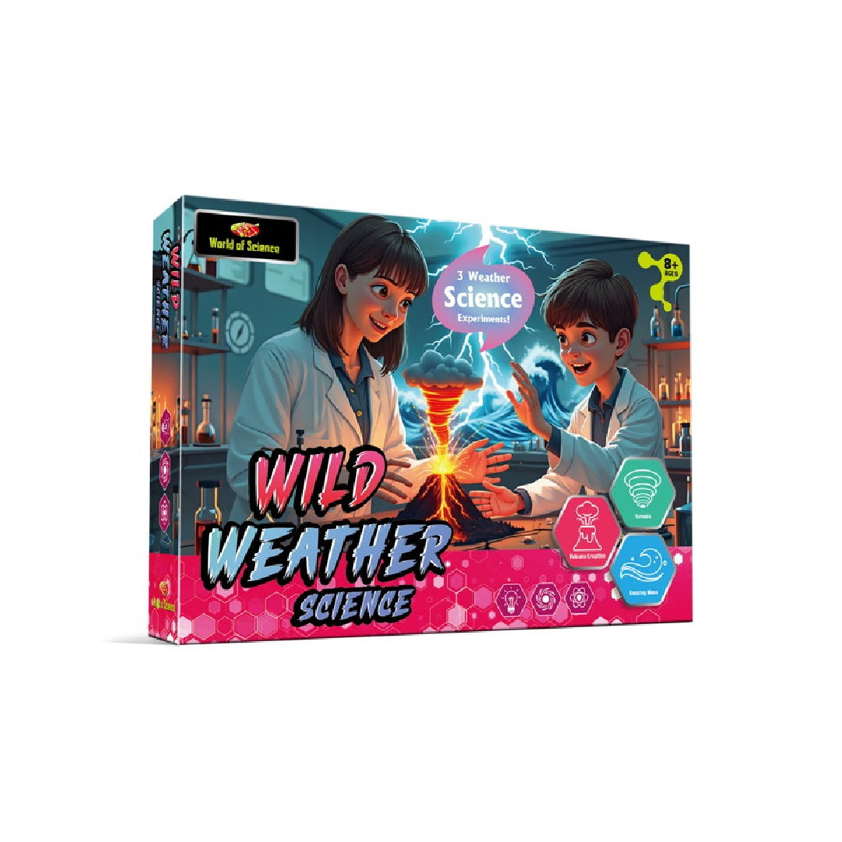 World of Science Wild Weather Kit – Volcano, Tornado & Wave STEM ...